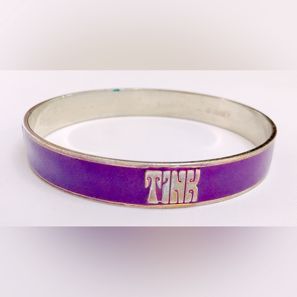 Disney | Jewelry | Disney Tink Tinkerbell Purple Enamel Bangle Bracelet ...